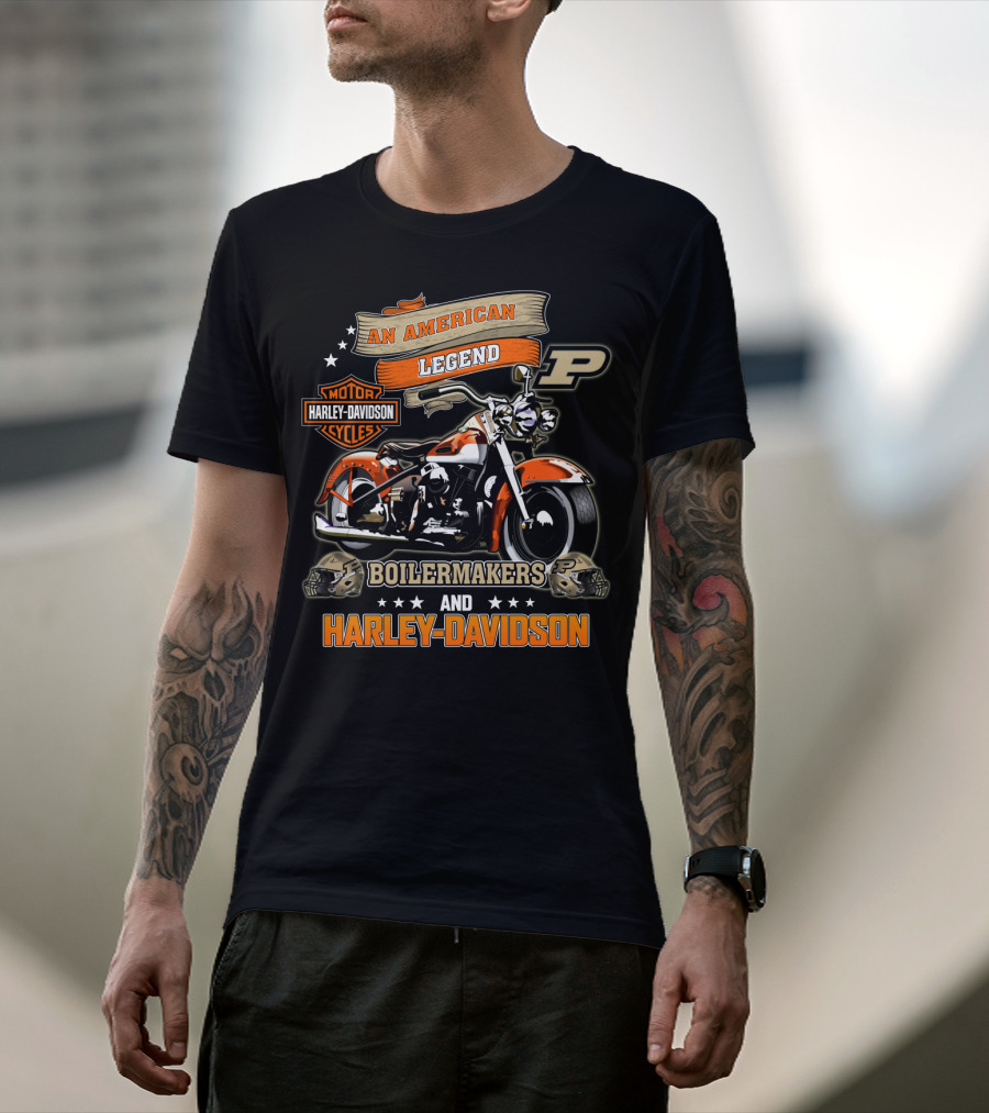 Purdue Boilermakers Harley Davidson An American Legend T-Shirt