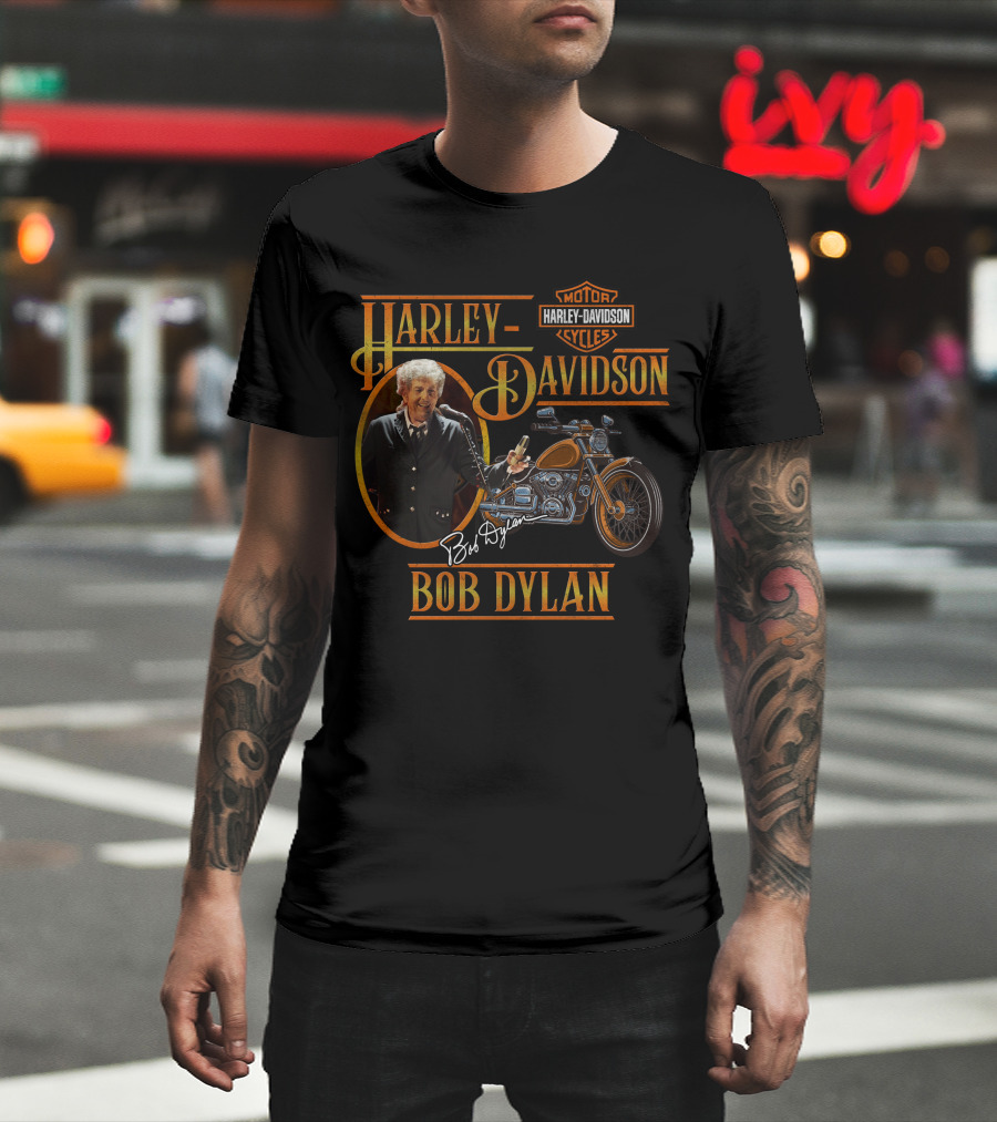 Harley Davidson Bob Dylan Motorcycles T-Shirt