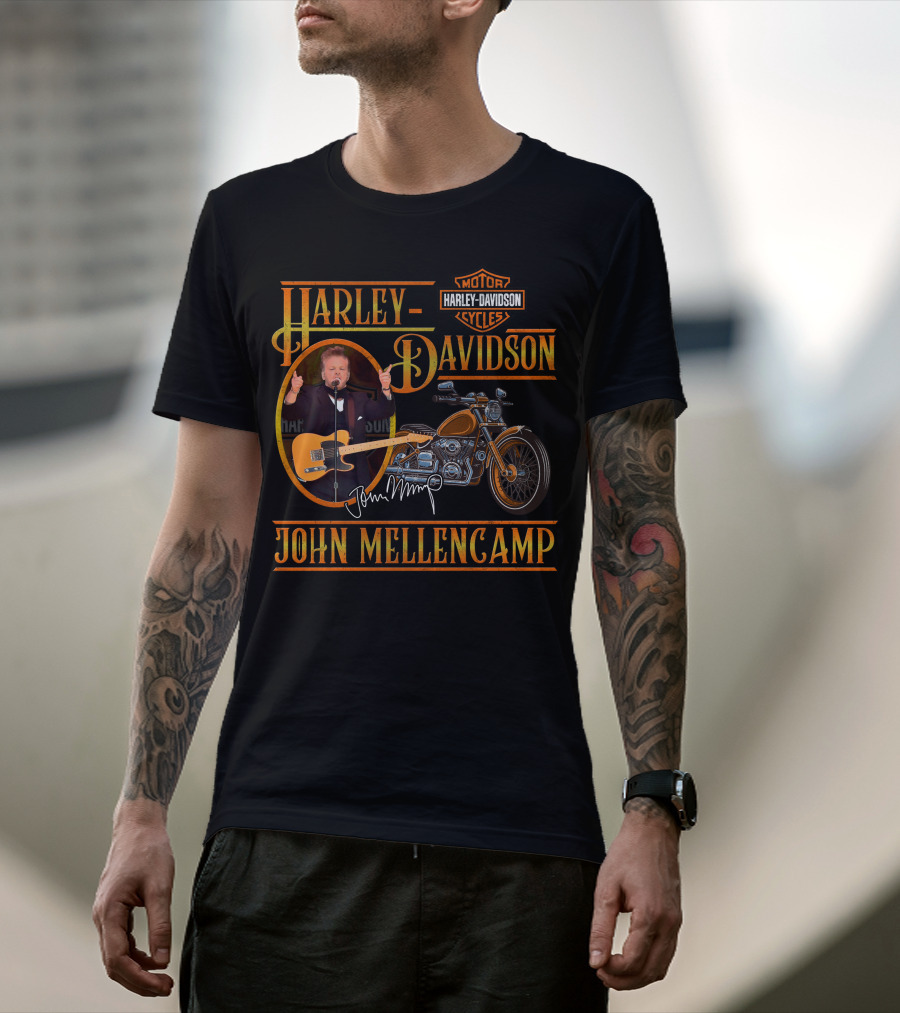 Harley Davidson John Mellencamp Motorcycle Enthusiast Edition T-Shirt