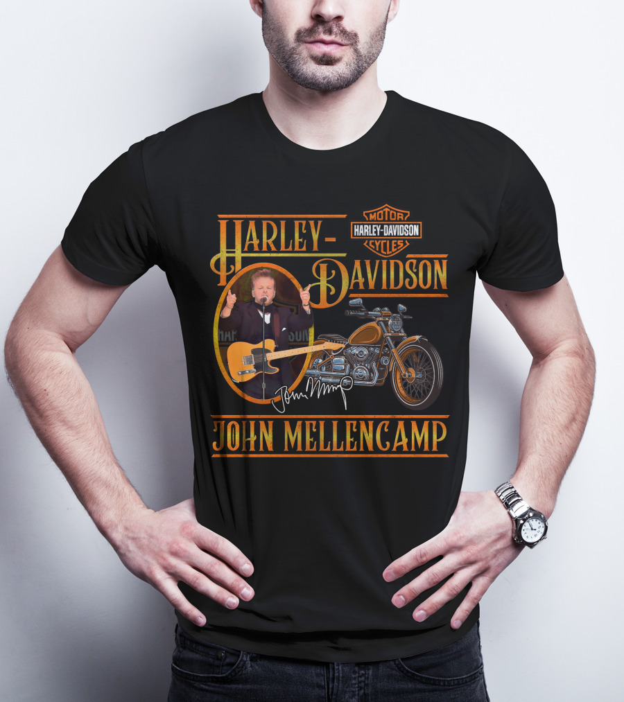 Harley Davidson John Mellencamp Motorcycle Enthusiast Edition T-Shirt