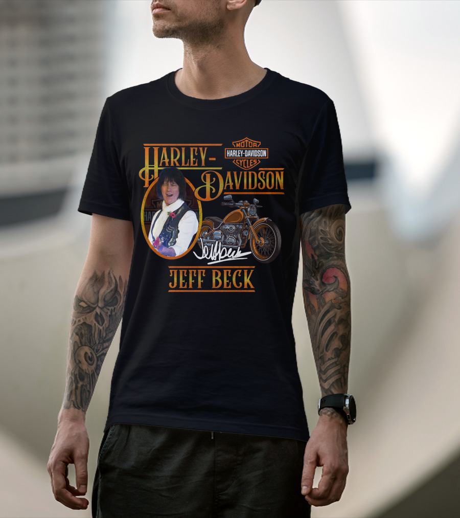 Harley Davidson Jeff Beck Motorcycles Signature T-Shirt