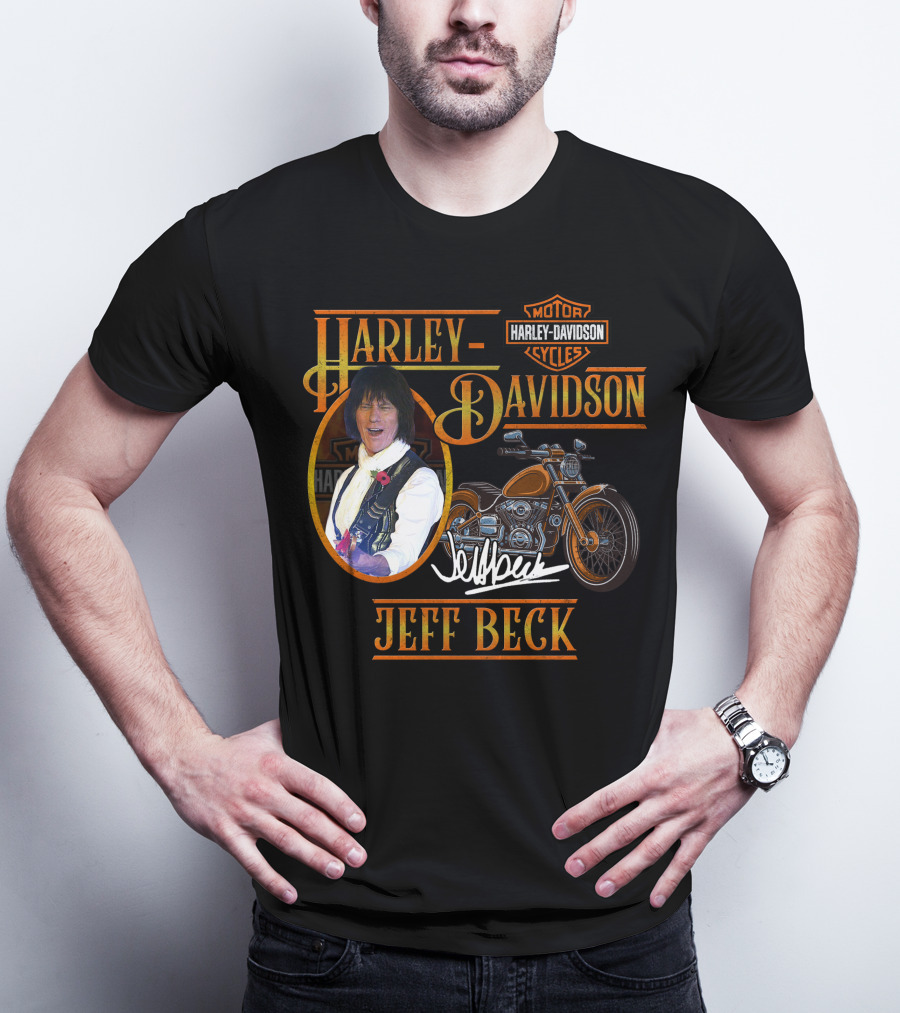 Harley Davidson Jeff Beck Motorcycles Signature T-Shirt