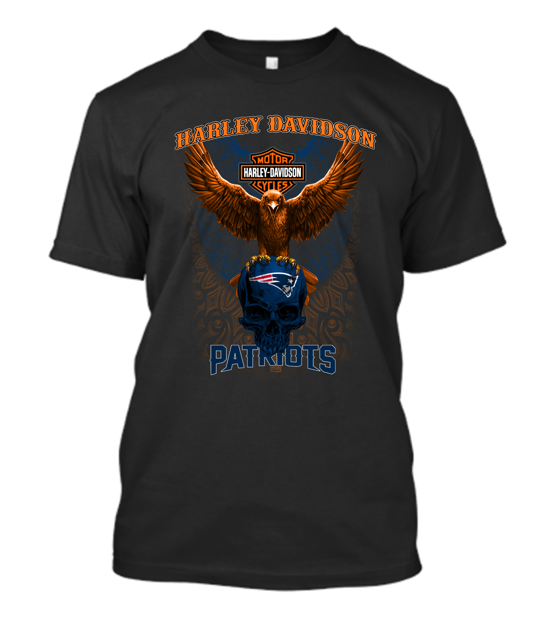 Harley Davidson Motor Cycles New England Patriots T-Shirt
