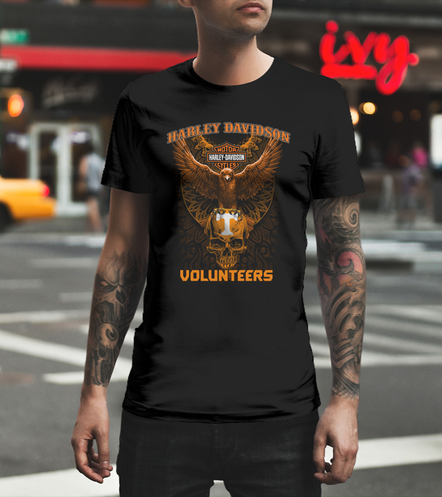 Harley Davidson Tennessee Volunteers Motorcycles T-Shirt