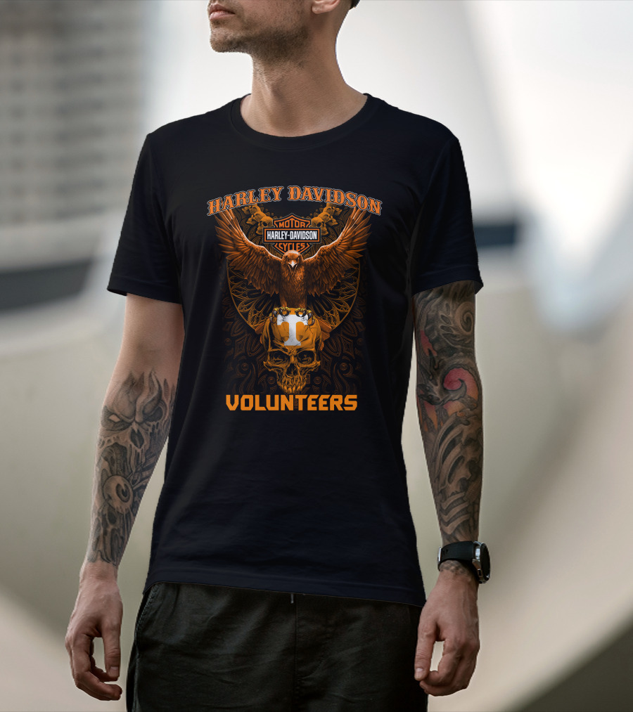 Harley Davidson Tennessee Volunteers Motorcycles T-Shirt