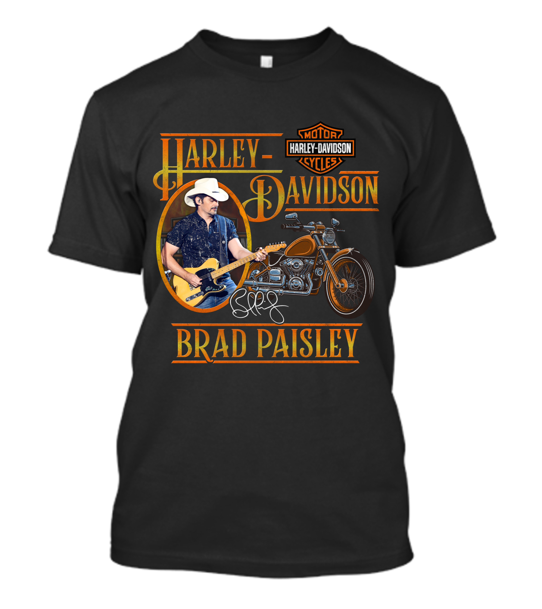 Brad Paisley Harley Davidson Motor Cycles T-Shirt