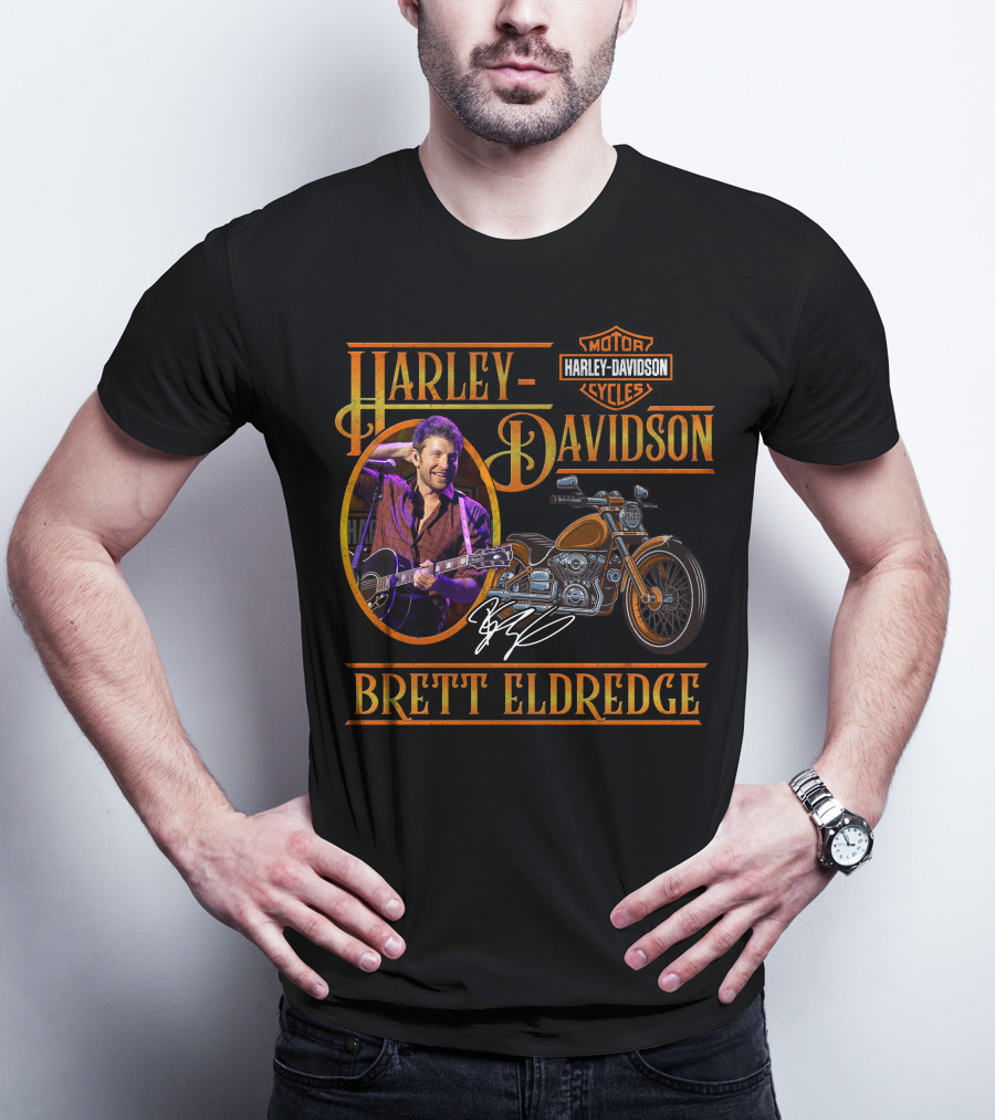 Brett Eldredge Harley Davidson Motor Cycles T-Shirt