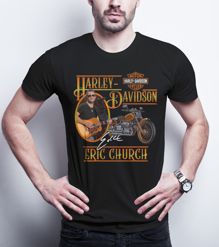 Eric Church Harley Davidson Motor Cycles T-Shirt