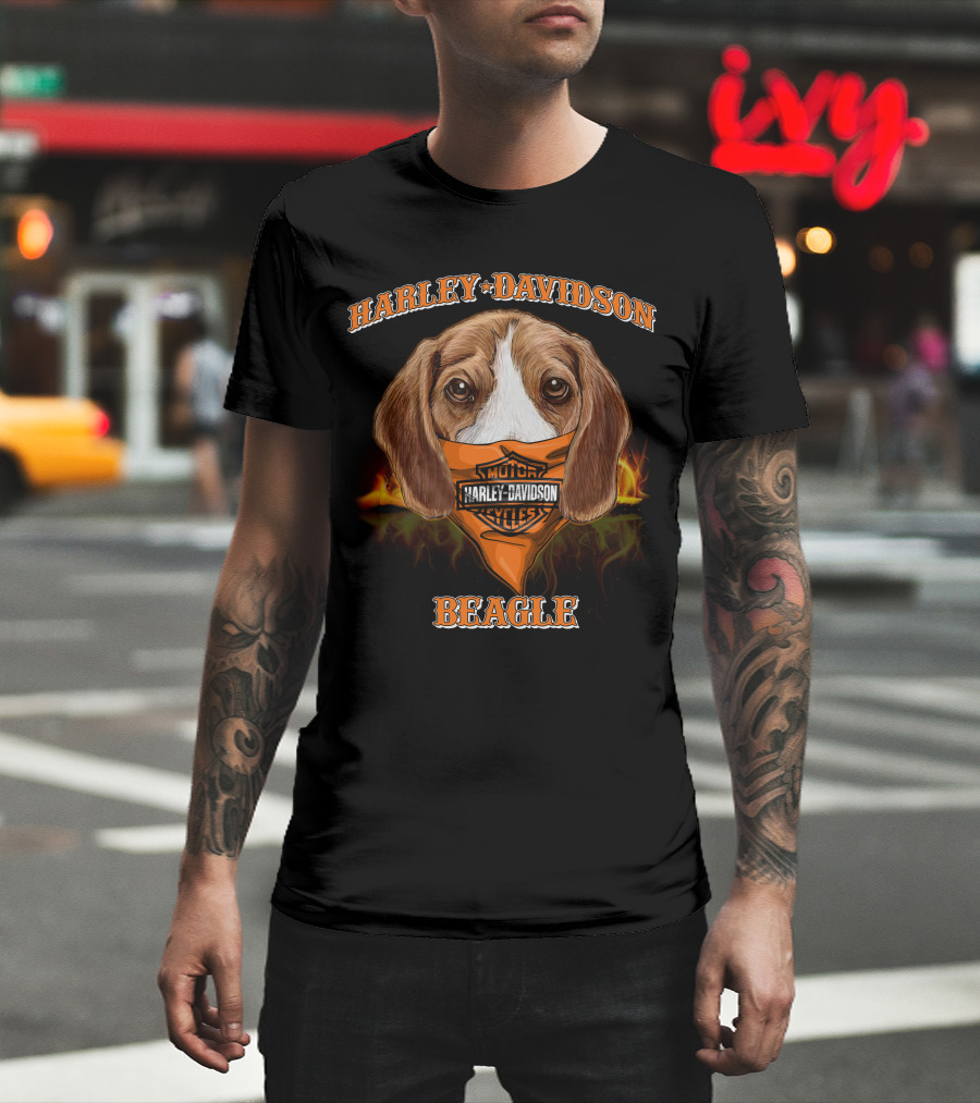 Harley Davidson Motorcycles Beagle T-Shirt