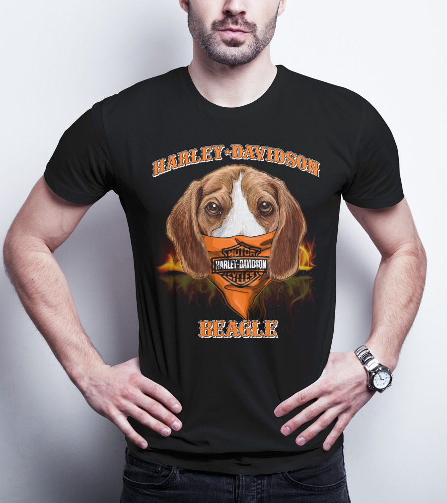 Harley Davidson Motorcycles Beagle T-Shirt