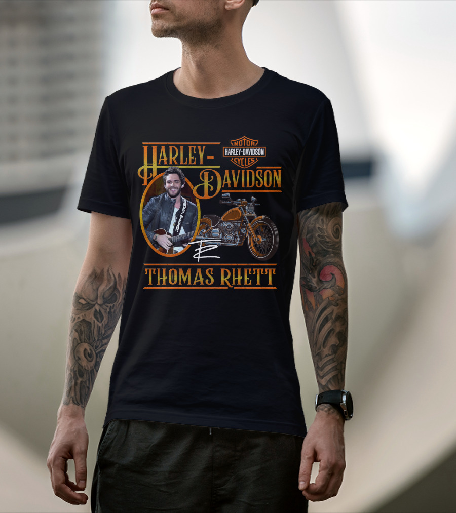 Thomas Rhett Harley Davidson Motor Cycles T-Shirt