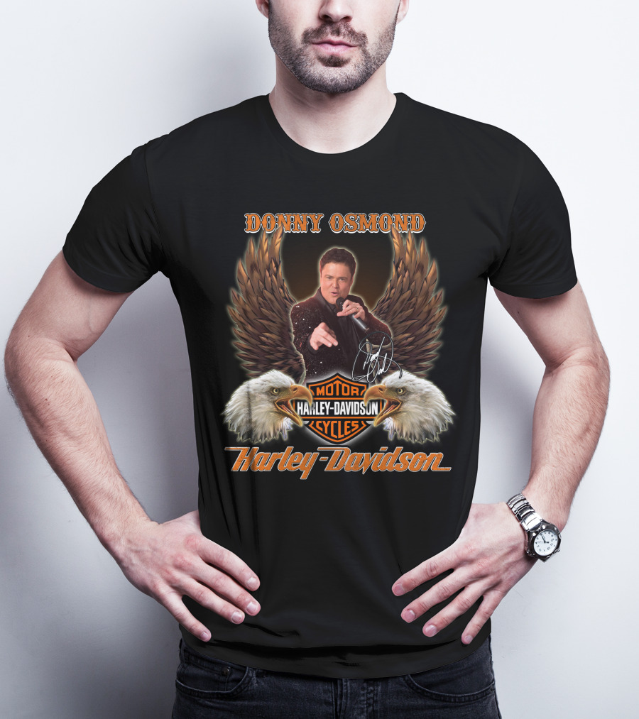 Donny Osmond Harley Davidson Motorcycles Eagles T-Shirt