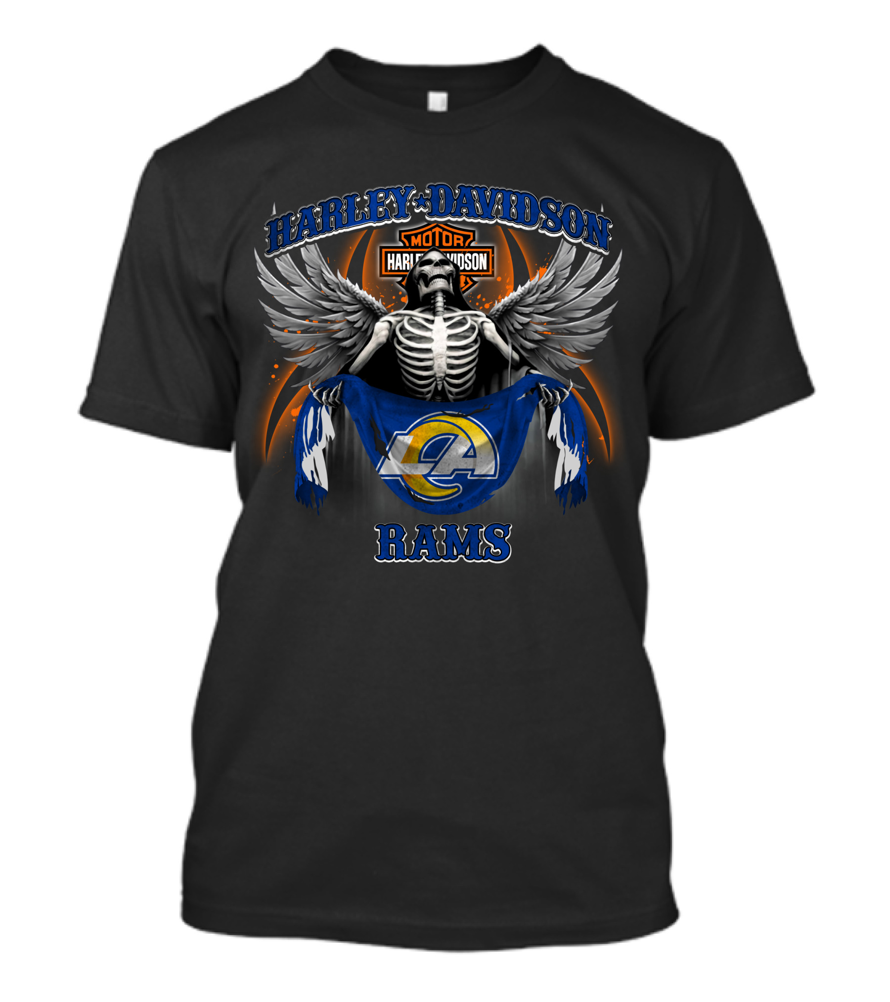 Harley Davidson Motor Los Angeles Rams T-Shirt