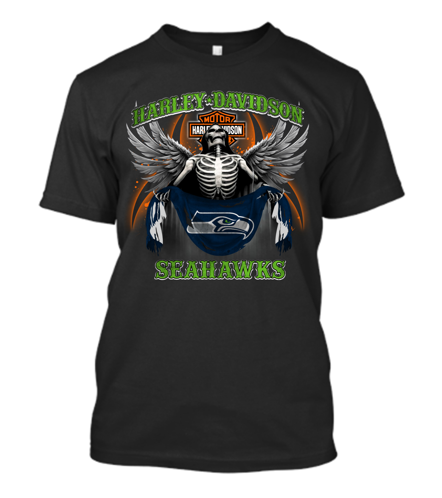Harley Davidson Motor Seattle Seahawks T-Shirt
