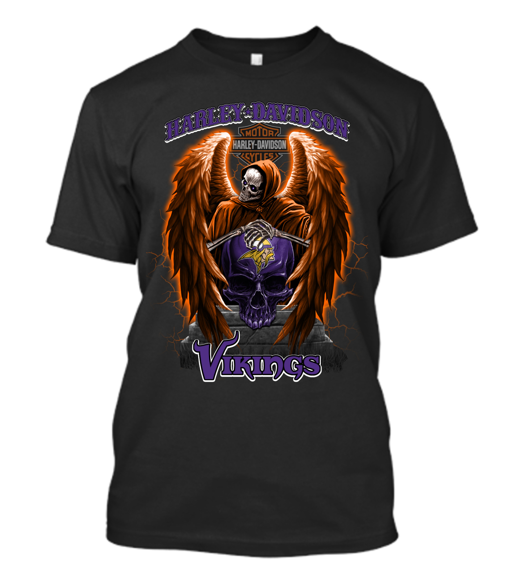 Harley Davidson Motorcycles Minnesota Vikings T-Shirt