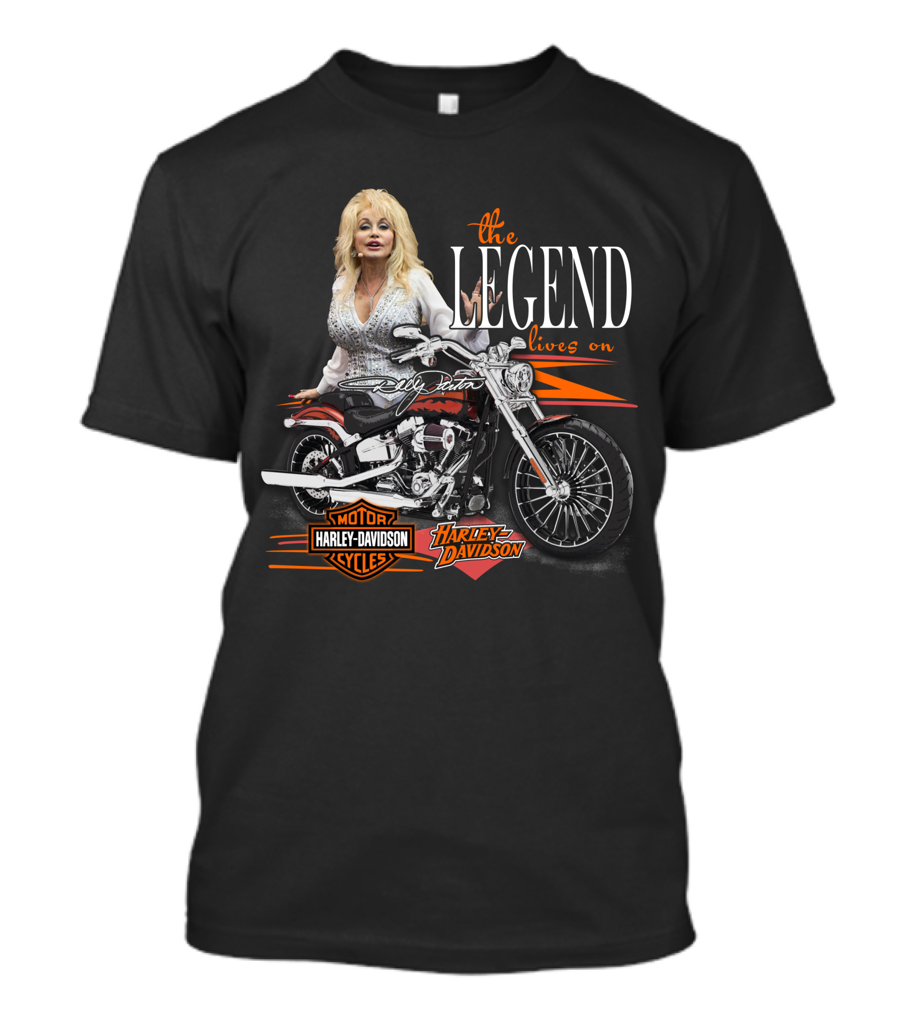 Dolly Parton The Legend Lives On Harley Davidson Cycles T-Shirt