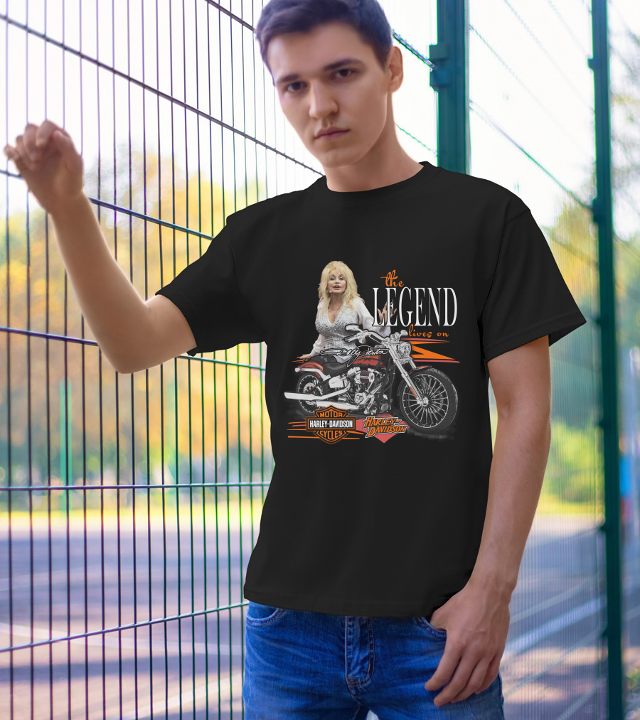 Dolly Parton The Legend Lives On Harley Davidson Cycles T-Shirt