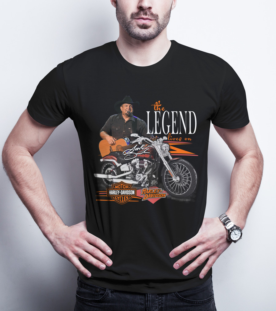 Garth Brooks Harley Davidson The Legend Lives On T-Shirt