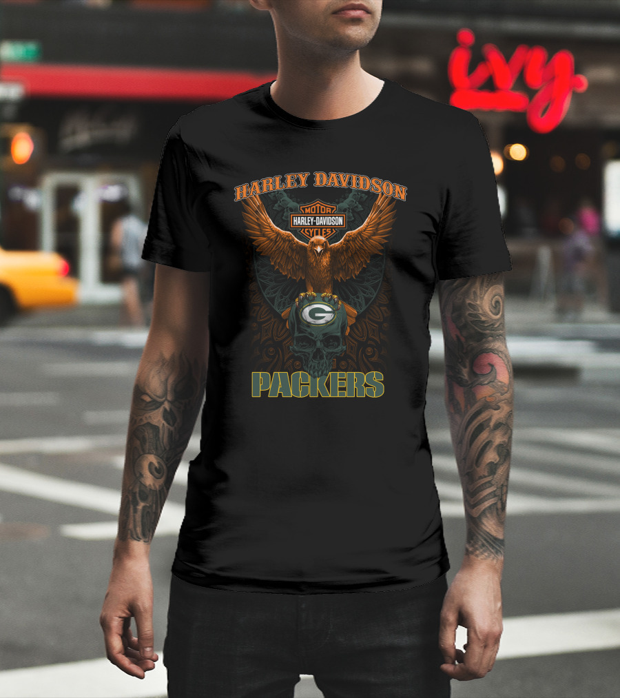Harley Davidson Motor Cycles Packers T-Shirt