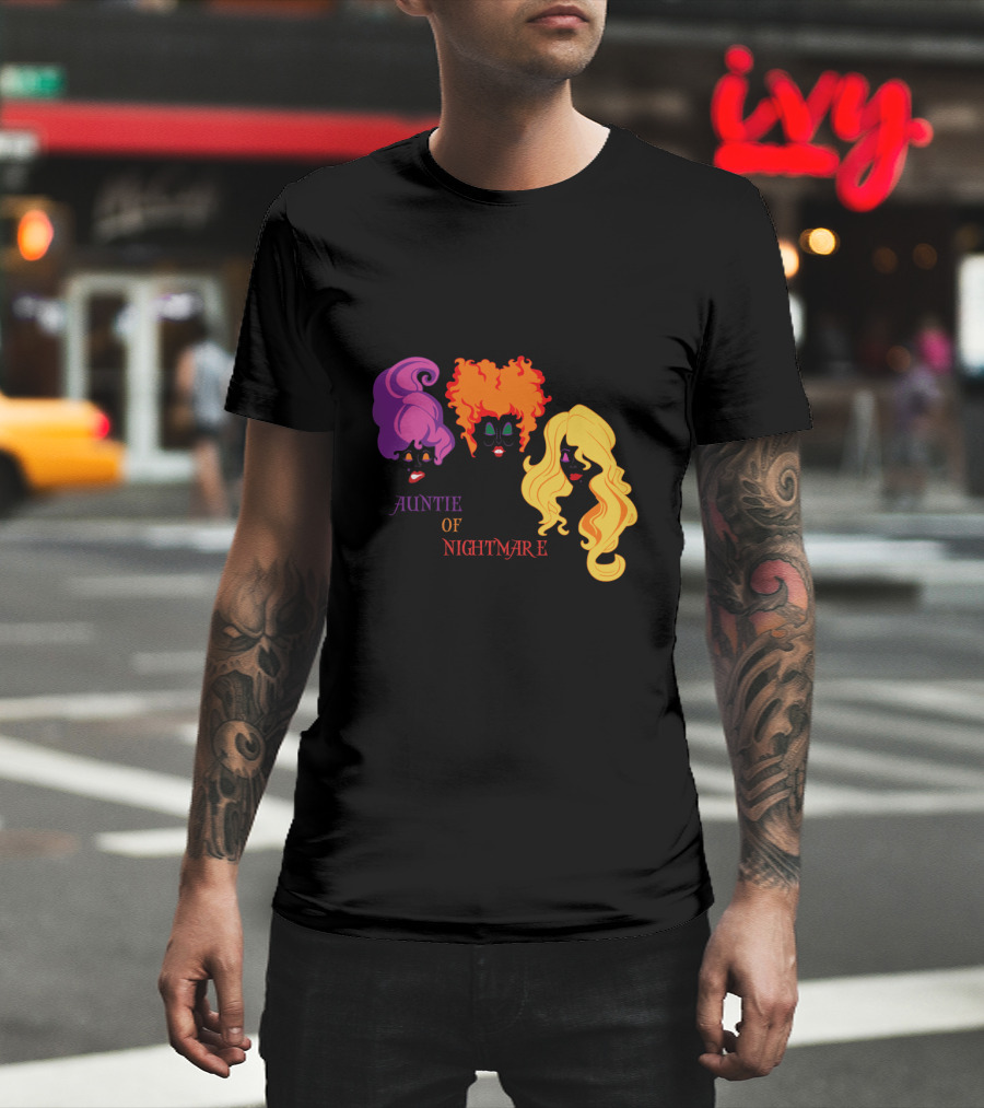 Auntie Of Nightmare Hocus Pocus Witches T-Shirt