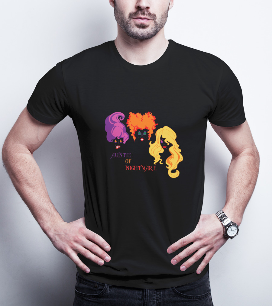 Auntie Of Nightmare Hocus Pocus Witches T-Shirt