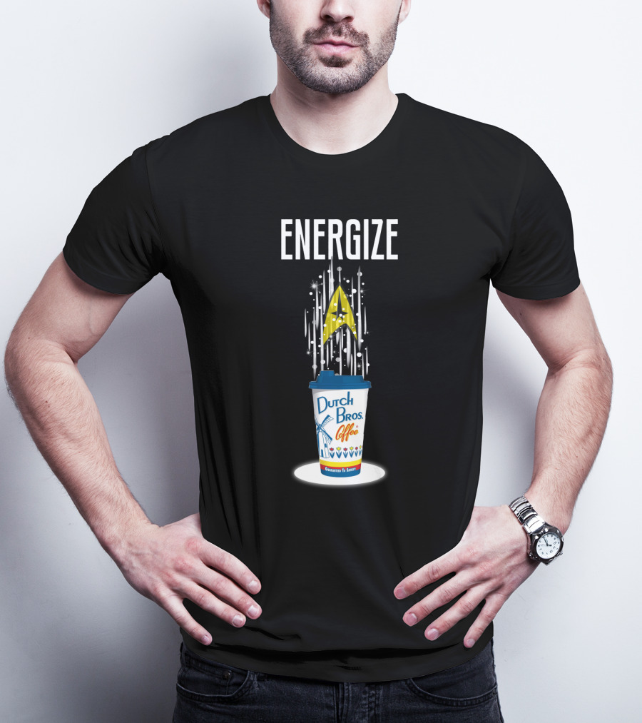 ENERGIZE Dutch Bros Coffee Star Symbol Shuttle Launch T-Shirt