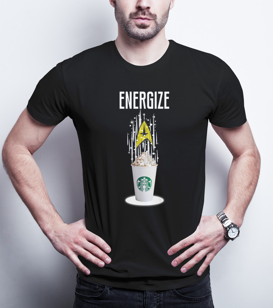 Energize Star Trek Starbucks Logo Crossover T-Shirt