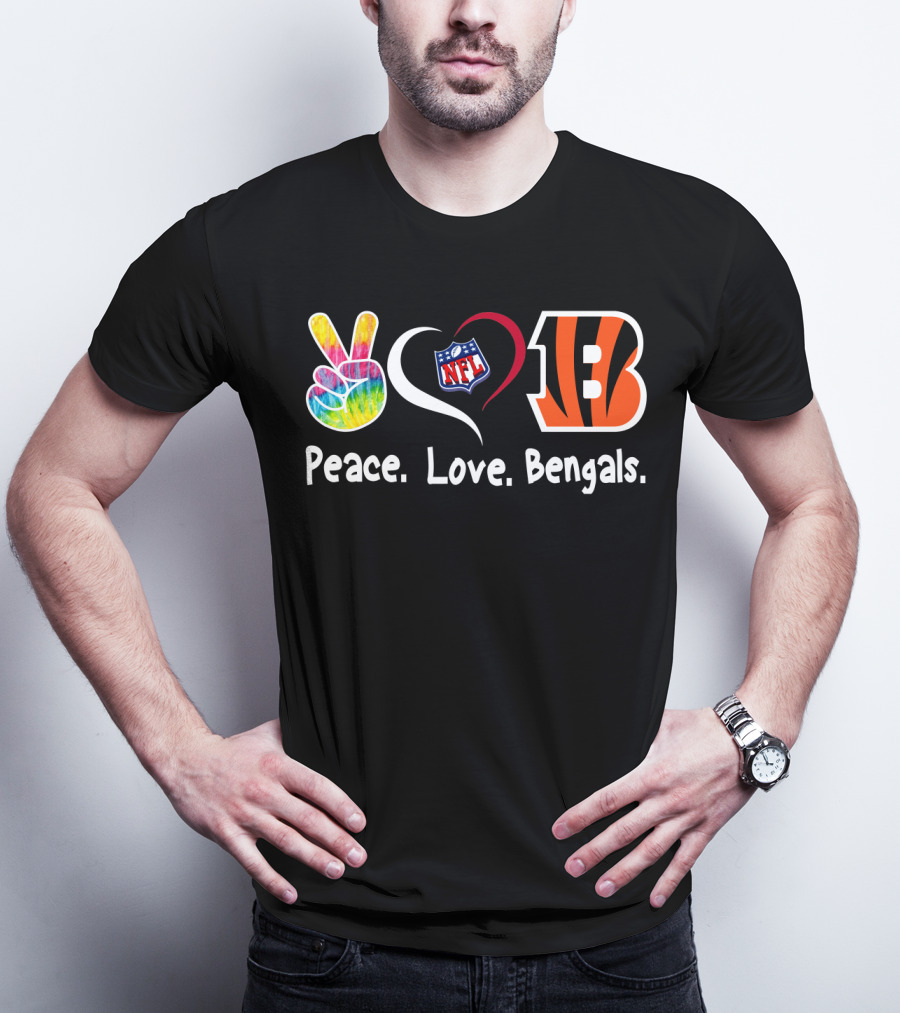 Peace Love NFL Bengals T-Shirt