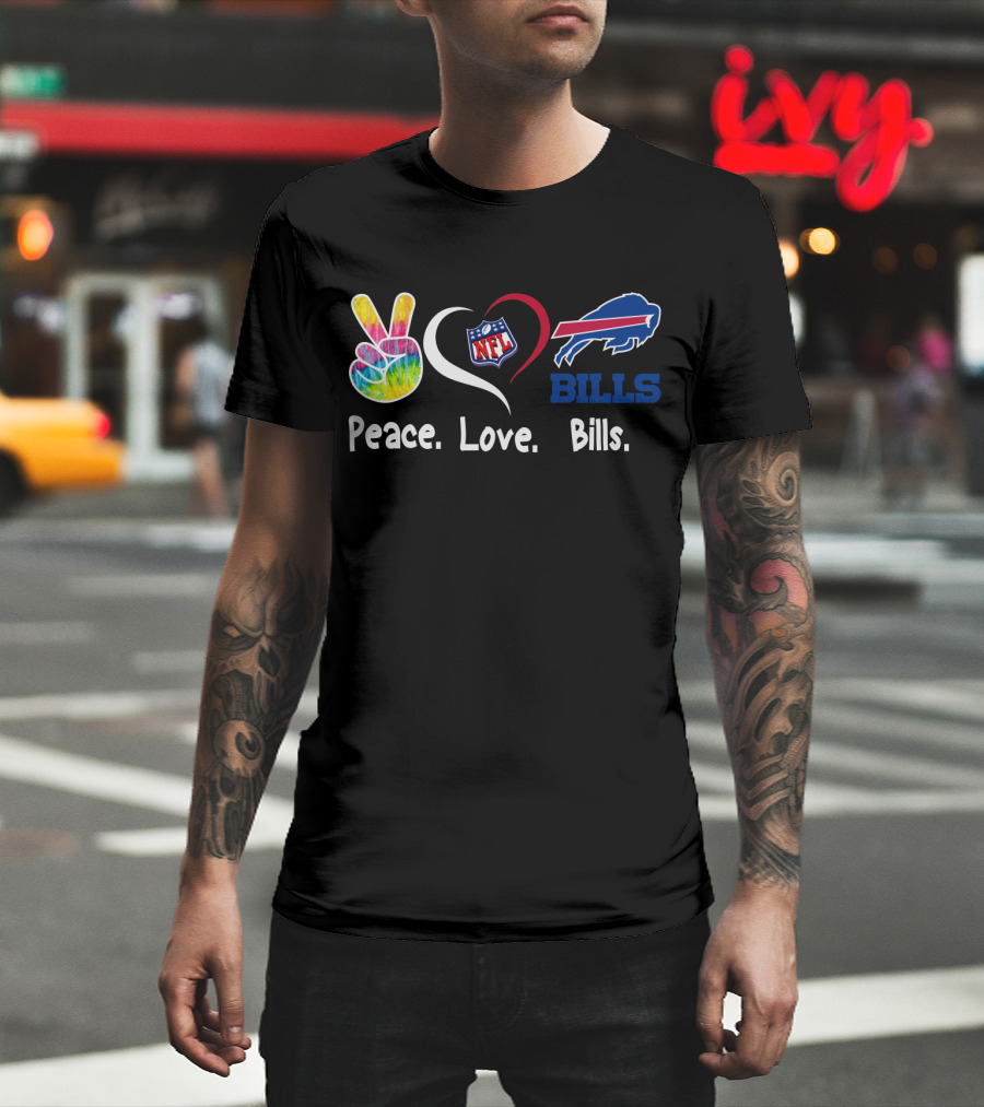 Peace Love NFL Buffalo Bills T-Shirt