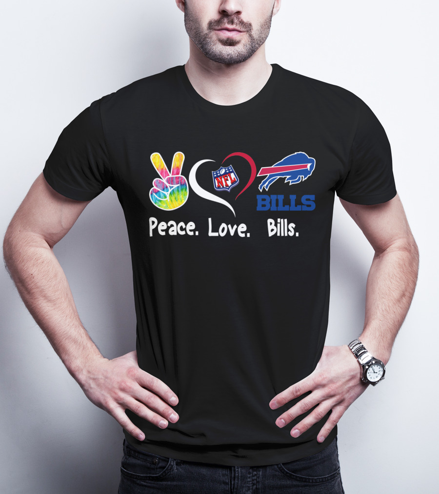 Peace Love NFL Buffalo Bills T-Shirt