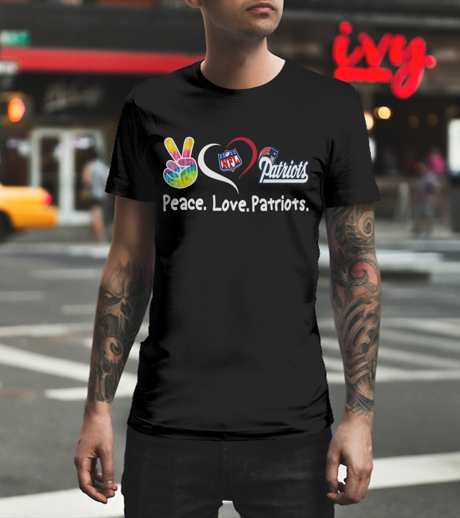 Peace Love NFL Patriots T-Shirt