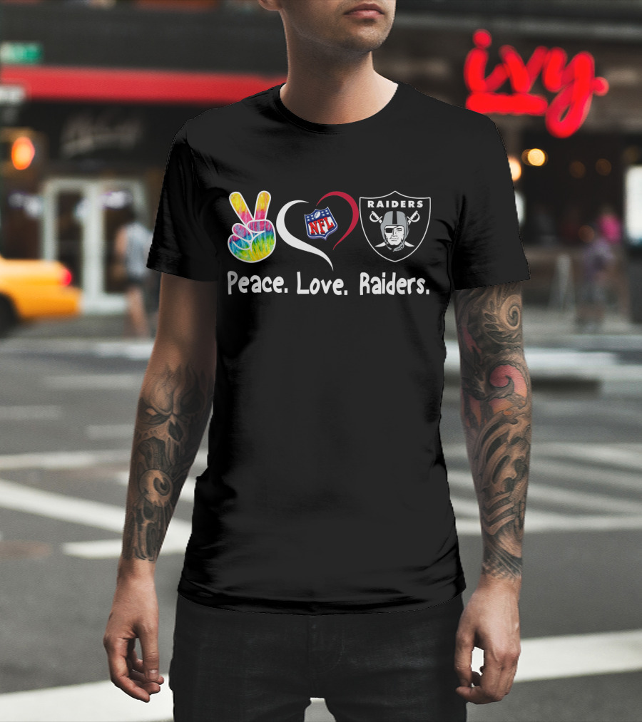 Peace Love NFL Raiders T-Shirt