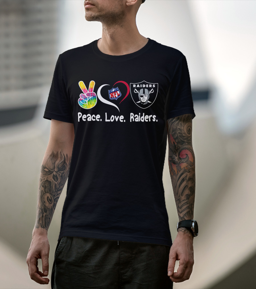Peace Love NFL Raiders T-Shirt