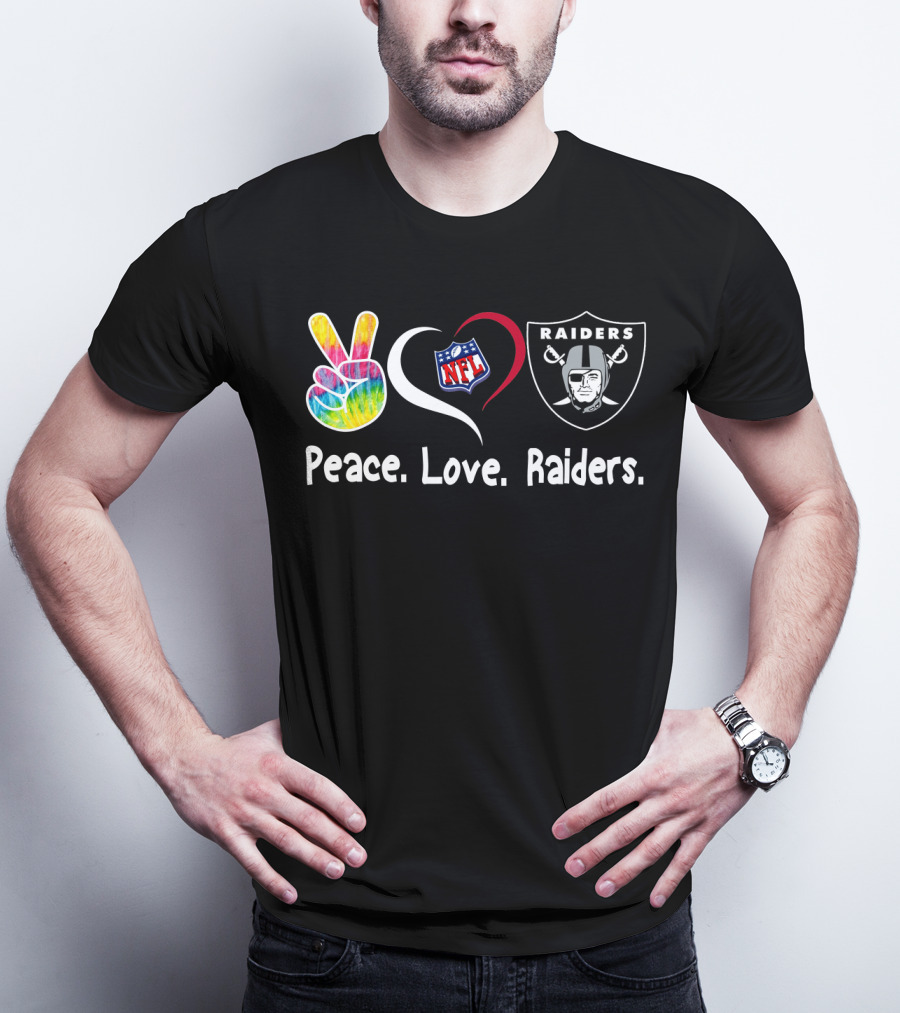 Peace Love NFL Raiders T-Shirt
