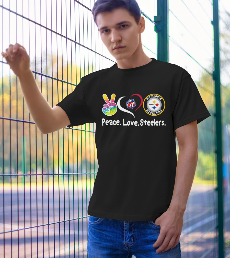 Peace Love NFL Pittsburgh Steelers T-Shirt