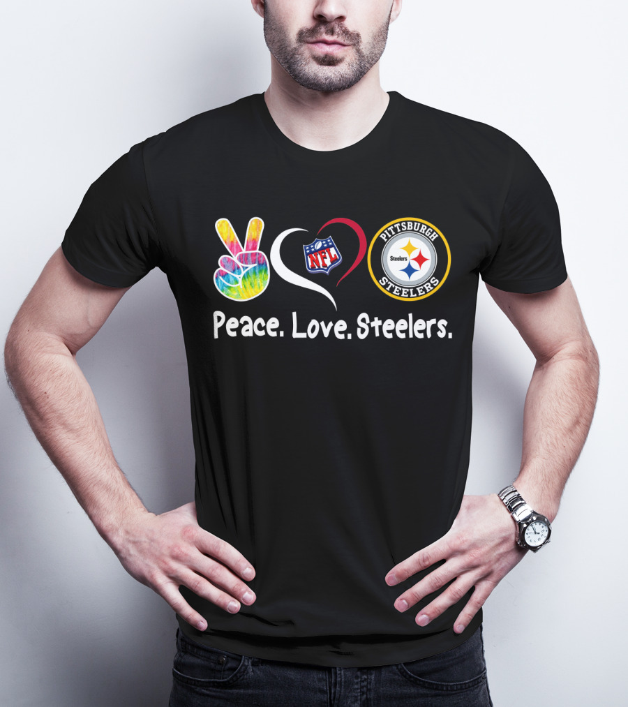 Peace Love NFL Pittsburgh Steelers T-Shirt