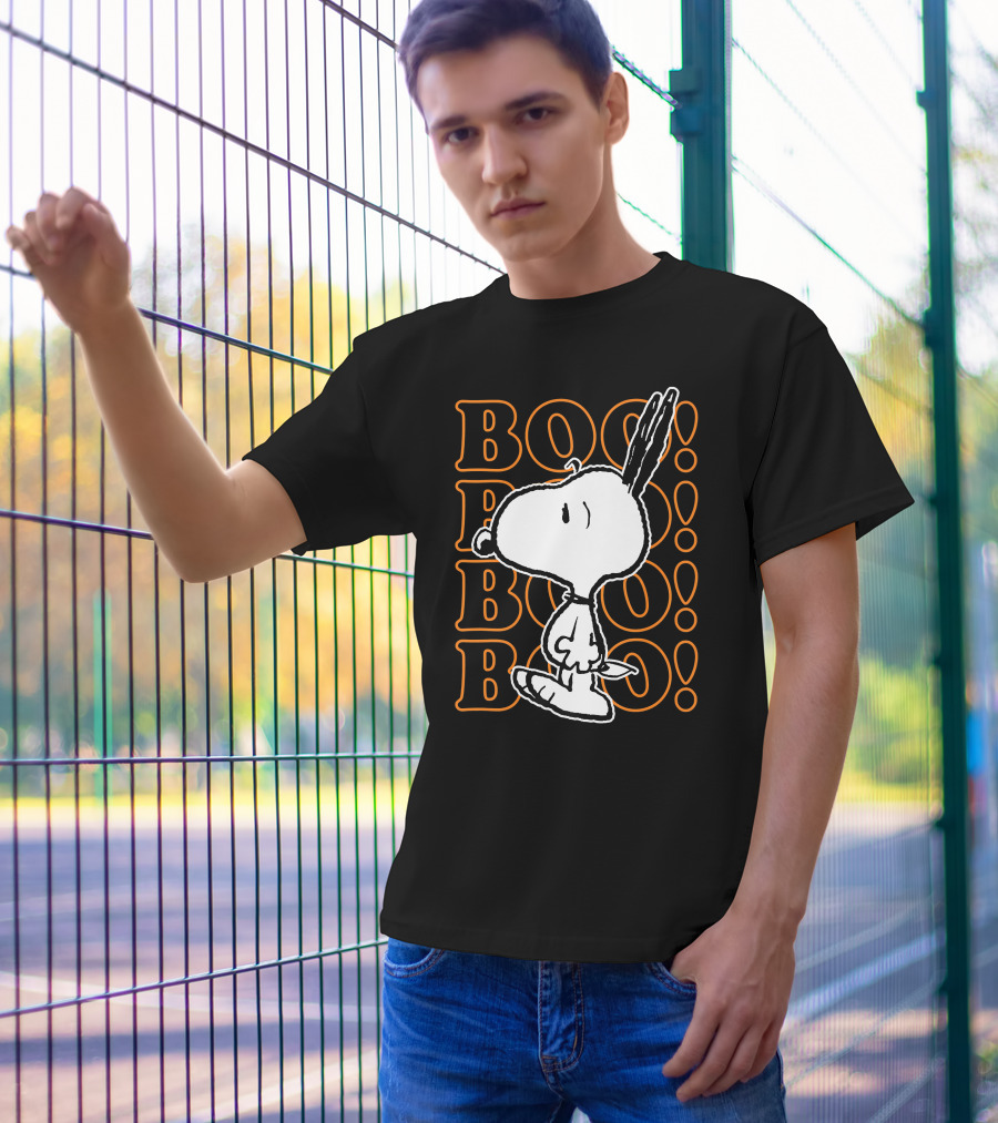 Boo Boo Boo Snoopy Halloween Scared T-Shirt