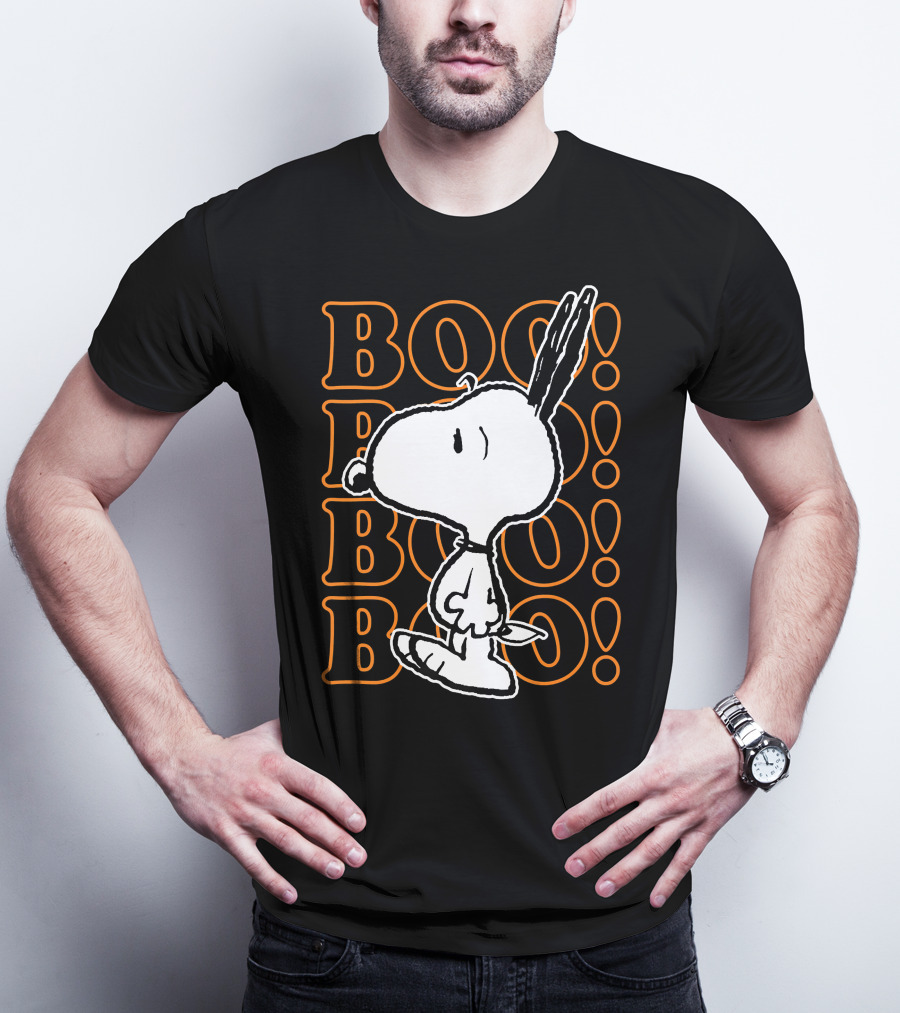 Boo Boo Boo Snoopy Halloween Scared T-Shirt