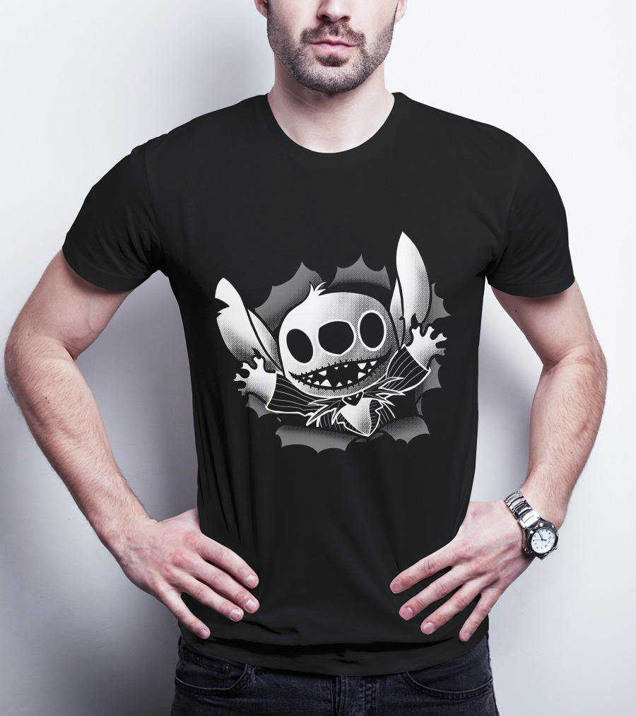 Stitch Meets Jack Skellington Crossover T-Shirt