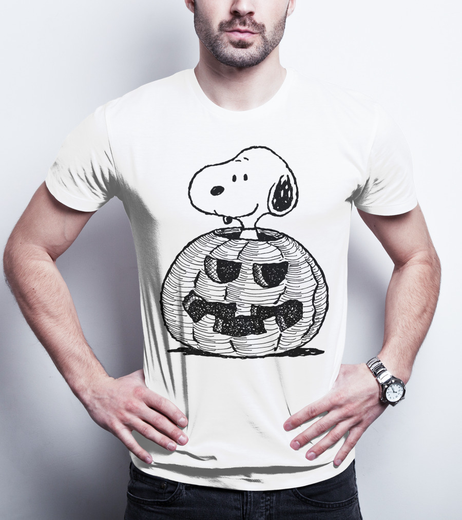 Snoopy Halloween Jack O Lantern Peanuts T-Shirt