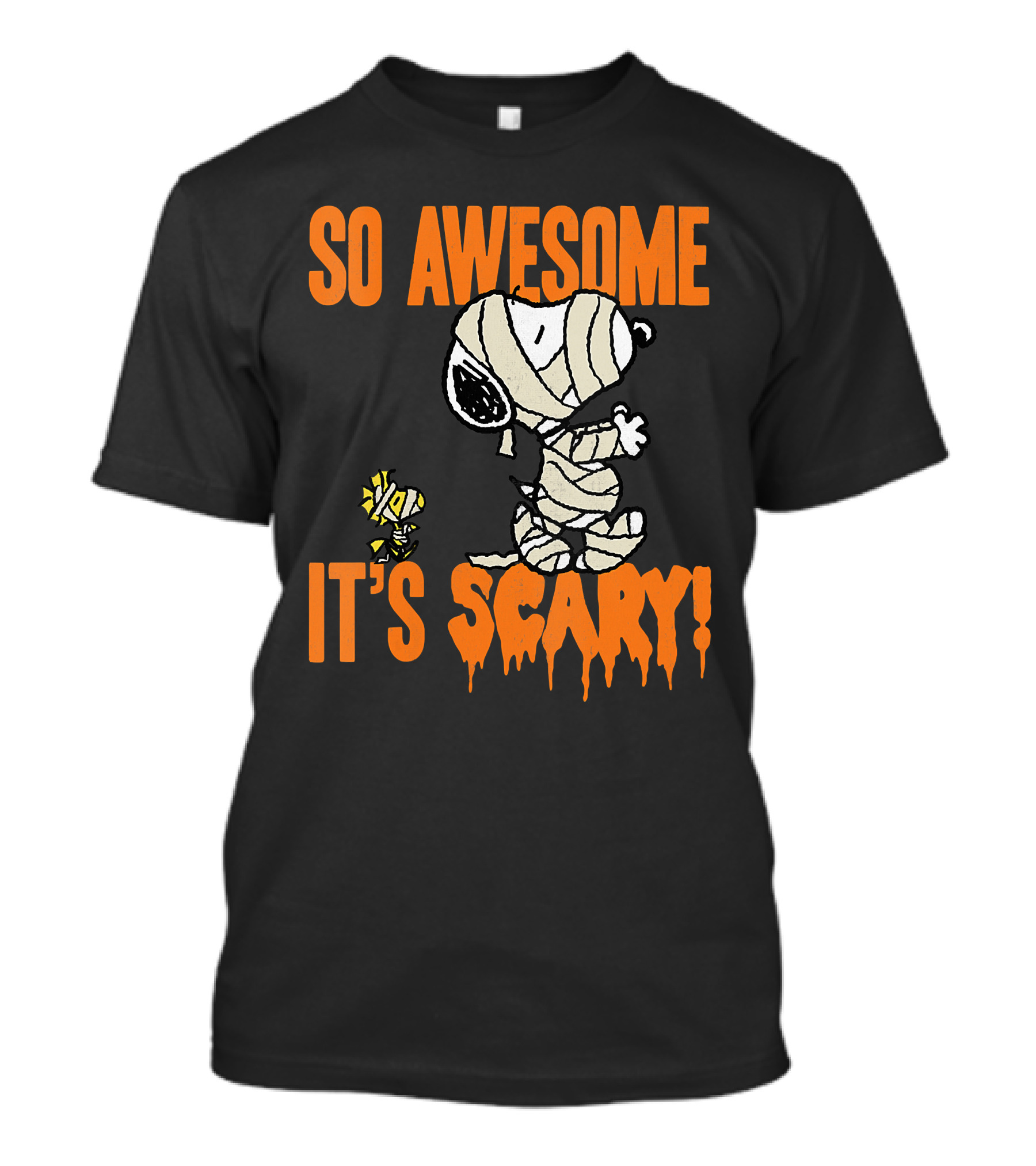 So Awesome It's Scary Halloween Snoopy Mummy T-Shirt