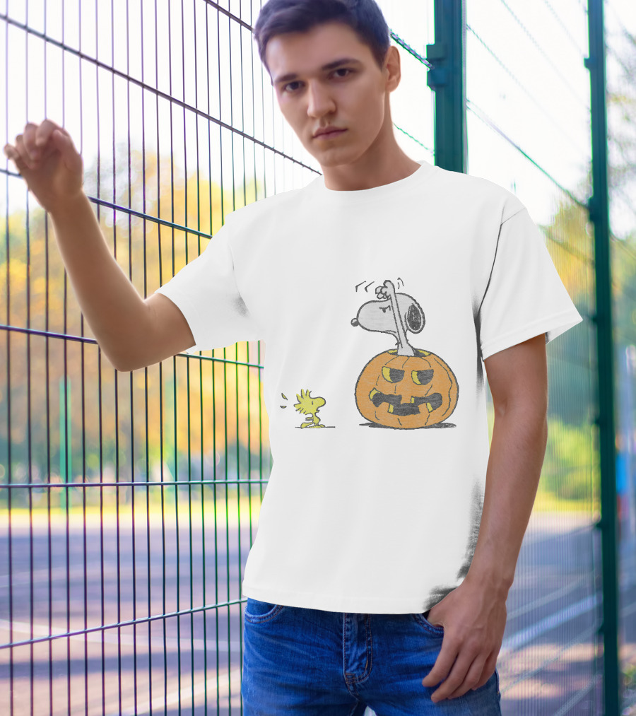 Halloween Snoopy Woodstock Pumpkin Peanuts T-Shirt