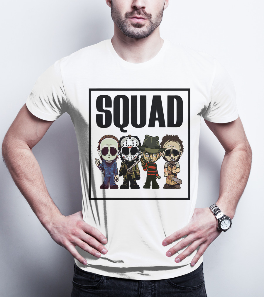 SQUAD Halloween Horror Characters Icons T-Shirt