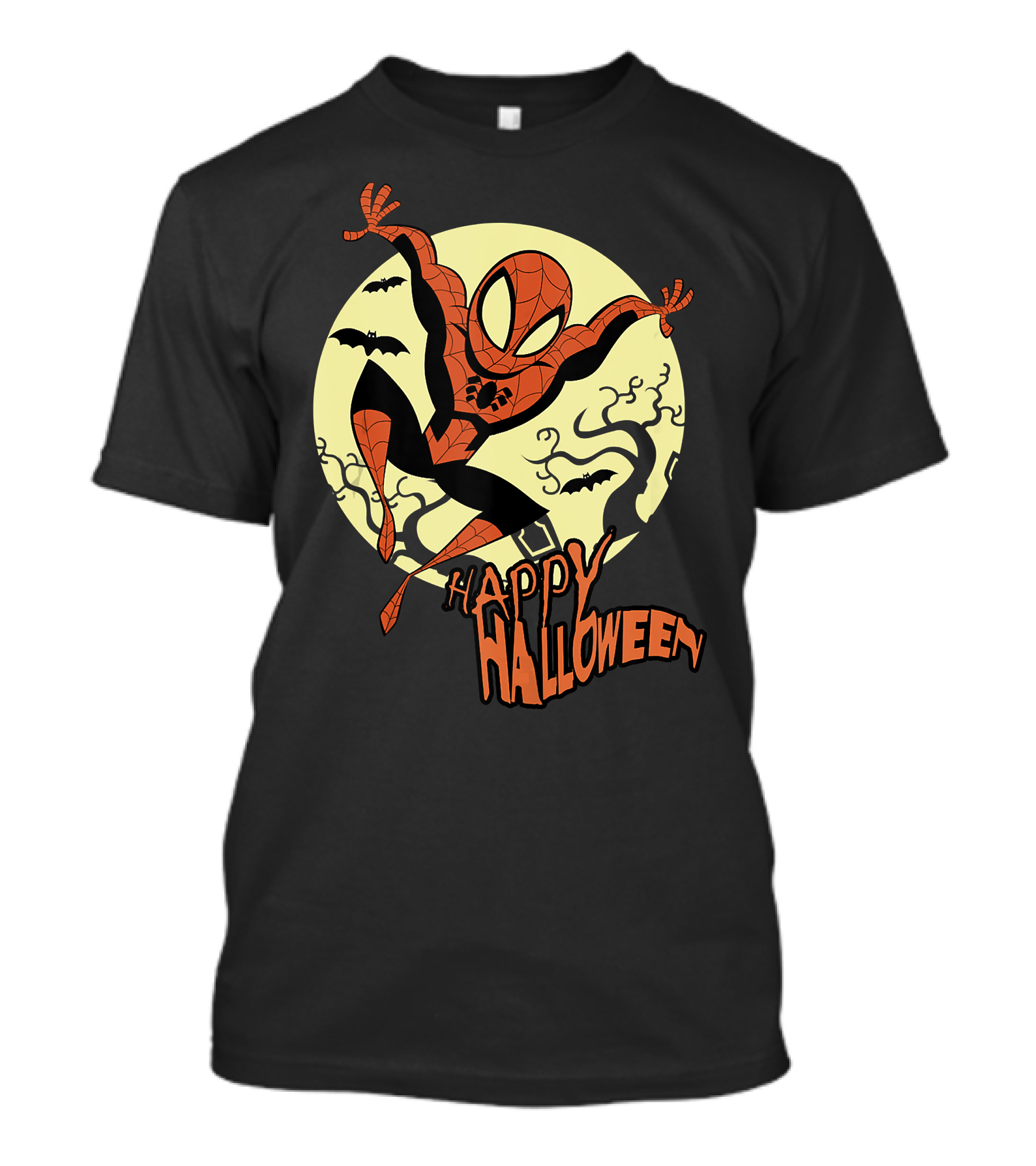 Spider Man Happy Halloween Moonlight T-Shirt