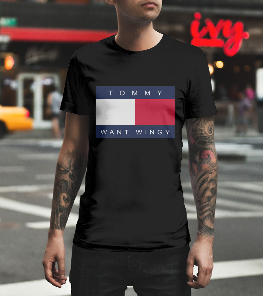 TOMMY WANT WINGY Red White Blue T-Shirt