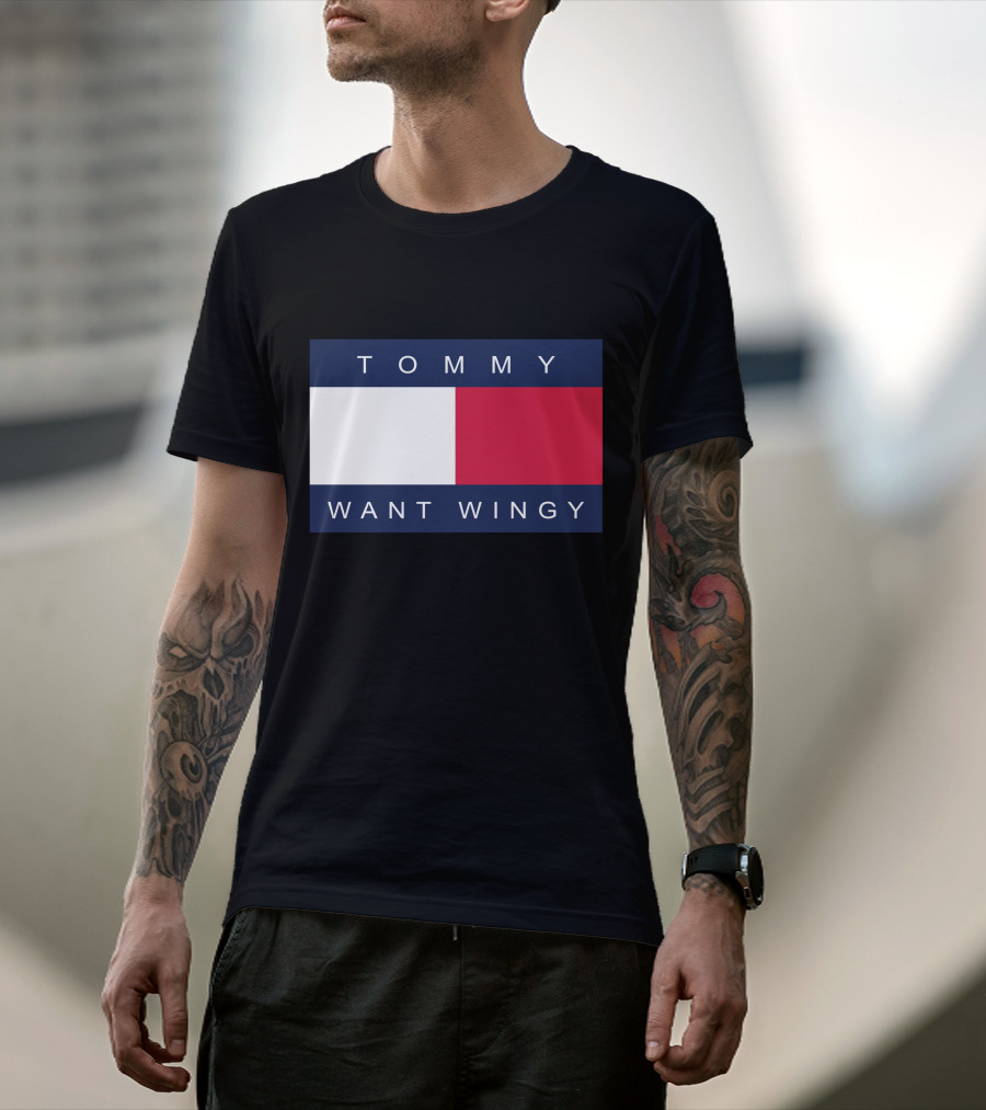 TOMMY WANT WINGY Red White Blue T-Shirt
