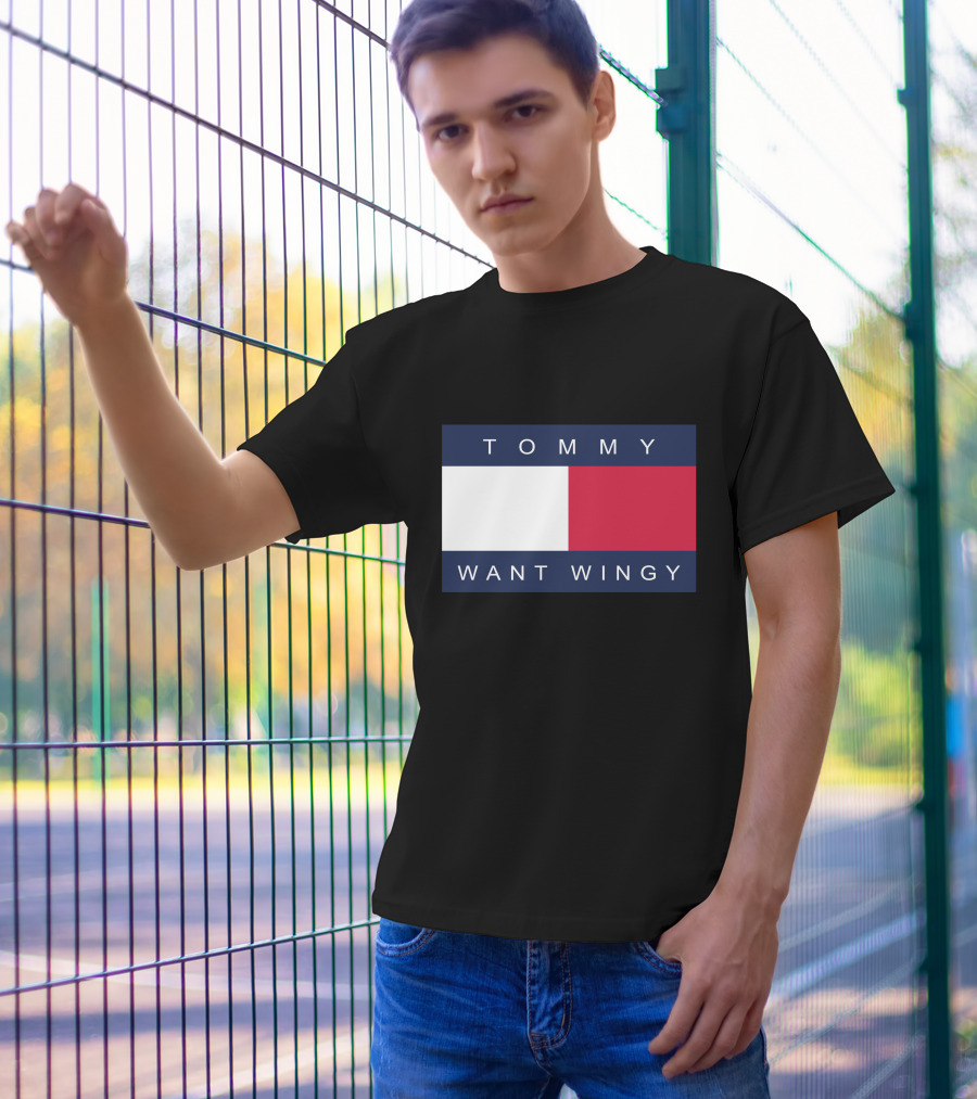 TOMMY WANT WINGY Red White Blue T-Shirt