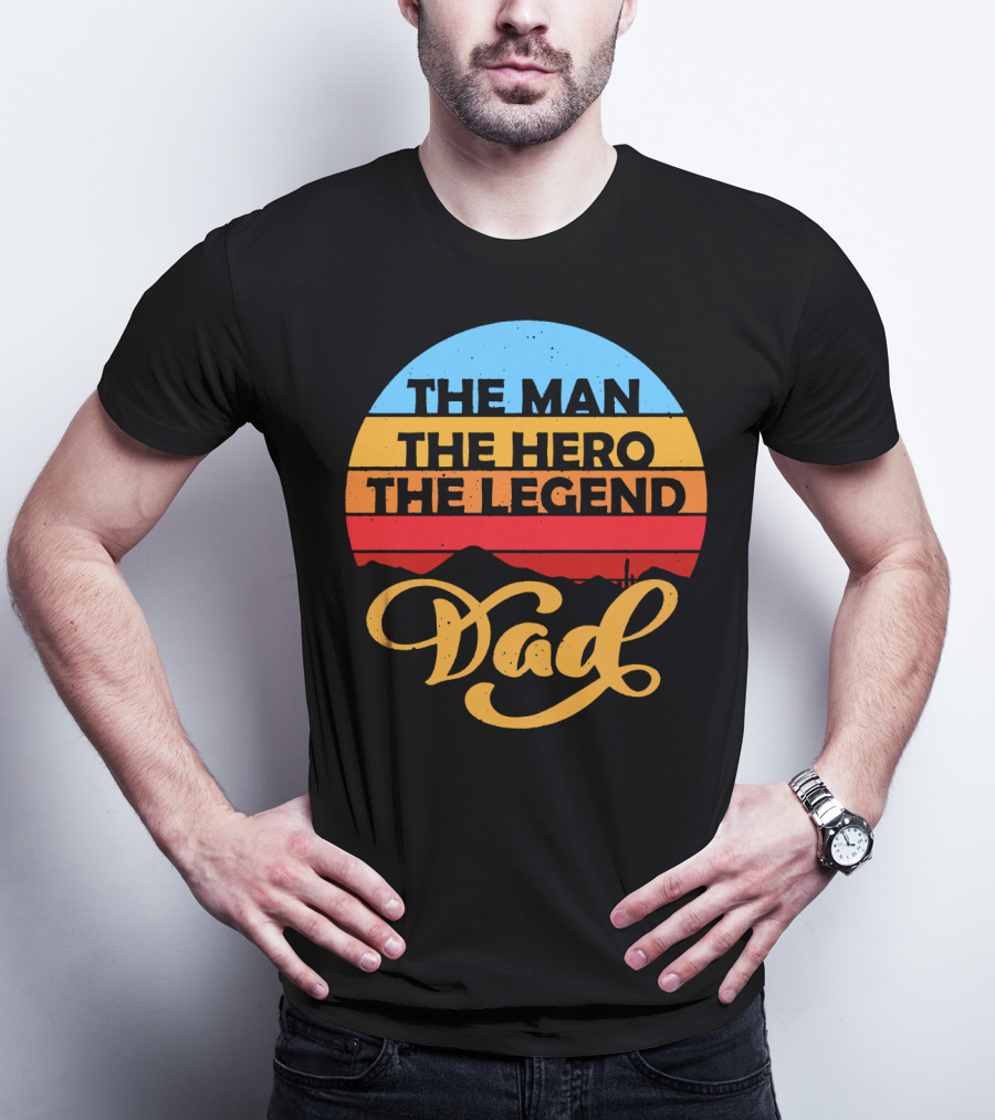 The Man The Hero The Legend Dad Retro T-Shirt