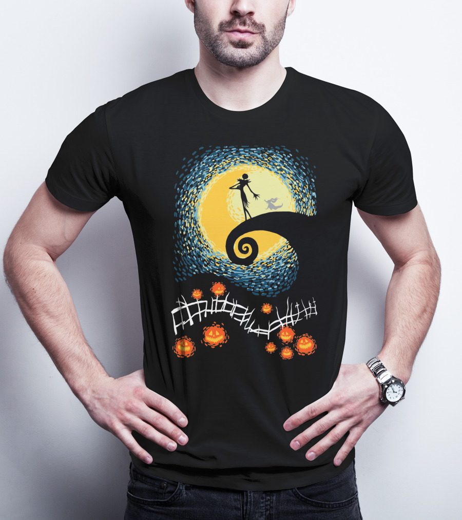 Starry Nightmare Before Christmas Van Gogh T-Shirt