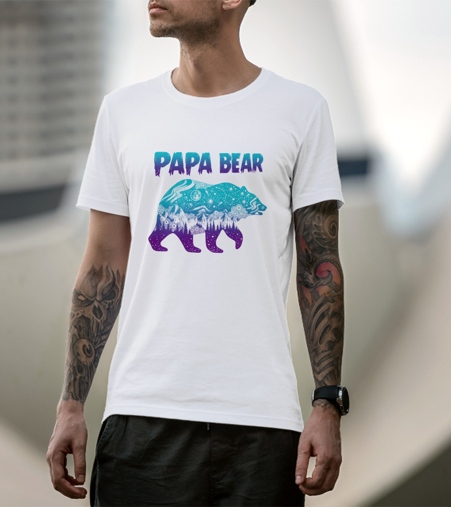 PAPA BEAR Cosmic Mountain Bear T-Shirt
